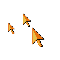 3D Orange Cursors