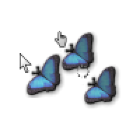 Blue Butterfly Cursors