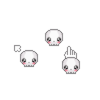 Kawaii Cute Little Skull Pequeña Calavera Tierna Cursors