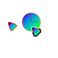 Colour smooth triangle Cursors