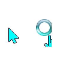 Cyan Windows 7 Aero Cursors