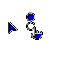 Dark Blue Metallic Cursors