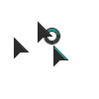 Dark Gray Cyan StreetLight Edit Cursors