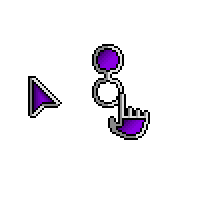 Dark Purple Metallic Cursors