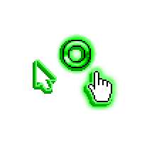 Flashing Neon Green and Clear Cursors