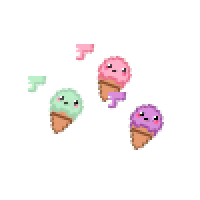 pastel pixelated icecream normal select Cursors