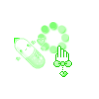 Kawaii Green Pill Cursors