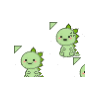(READ DESCRIPTION!) Kawaii Green Dino Cursors