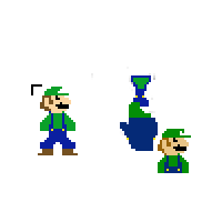 Luigi 8-bit Cursors