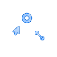 Medium Blue Transparency Cursors