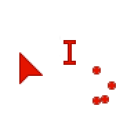 Metro X3 Light Red Cursors