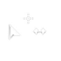 NB Blue Fedora Glass Transparent Classic Cursors