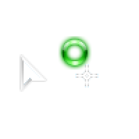 NB Green Neon Glass Transparent Cursors