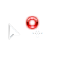 NB Red Neon Glass Transparent Cursors