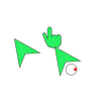 No Tail (green) Cursors