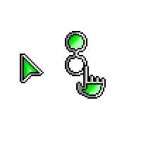 Normal Green Metallic Cursors