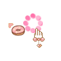 Pink Kawaii Donut Cursors