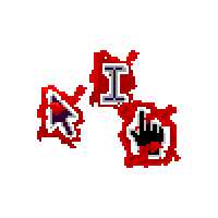 red electrical Cursors