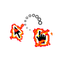 Red Fire/Electricity Cursors
