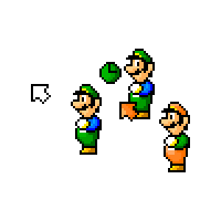 SMAS SMB Super Luigi Cursors