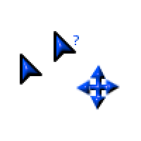 Tailless Blue Beveled Cursors