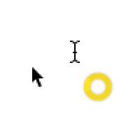 Windows 10 Mac OS X Style Yellow Cursors