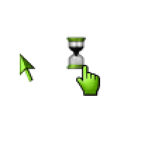 Windows XP 3D Lime Green Cursors