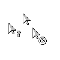 Windows XP 3D Silver Basic Static Edition Cursors