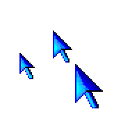 3D Blue Cursors