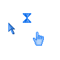 3d blue Cursors