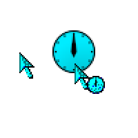 3D cyan pack 2 Cursors