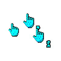 3D cyan pack 4 Cursors