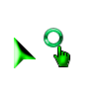 3D Green/Verde Cursors