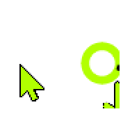 aero-acid-lime Cursors