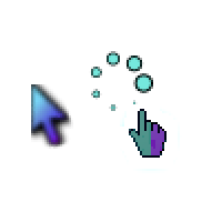 Baby blue and Purple Cursors