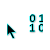 Binary Enchanced - Cyan & Black Shadow Cursors
