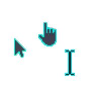 Cyan And Black Cursors