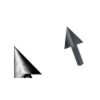 Black Bold Pointers Cursors