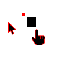 Black-Red Pointers Cursors