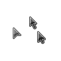 Black Transparent+ Cursors