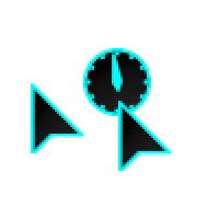 black w/ blue trim Cursors