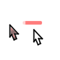Black with Transparent Red Cursors