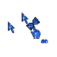 Blue Glitter Cursors