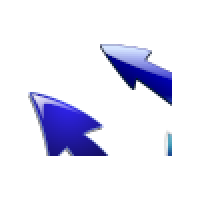 Blue Glossy Arrows Cursors
