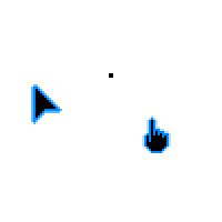 Blue Glowing Cursors