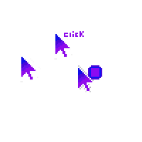 blue, purple, pink wave Cursors