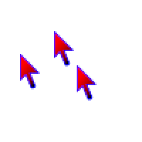 Blue, Red & Black Cursors