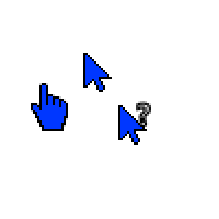 Blue Simple Pointers Cursors