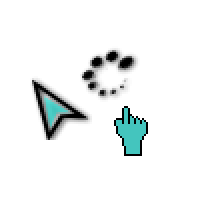 Blue Glass Cursors