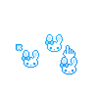Kawaii Blue Little Bunny Cursors